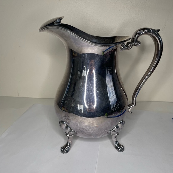 Century | Dining | Crescent Silver Plated Pitcher Vintage Claw Feet Ice ...